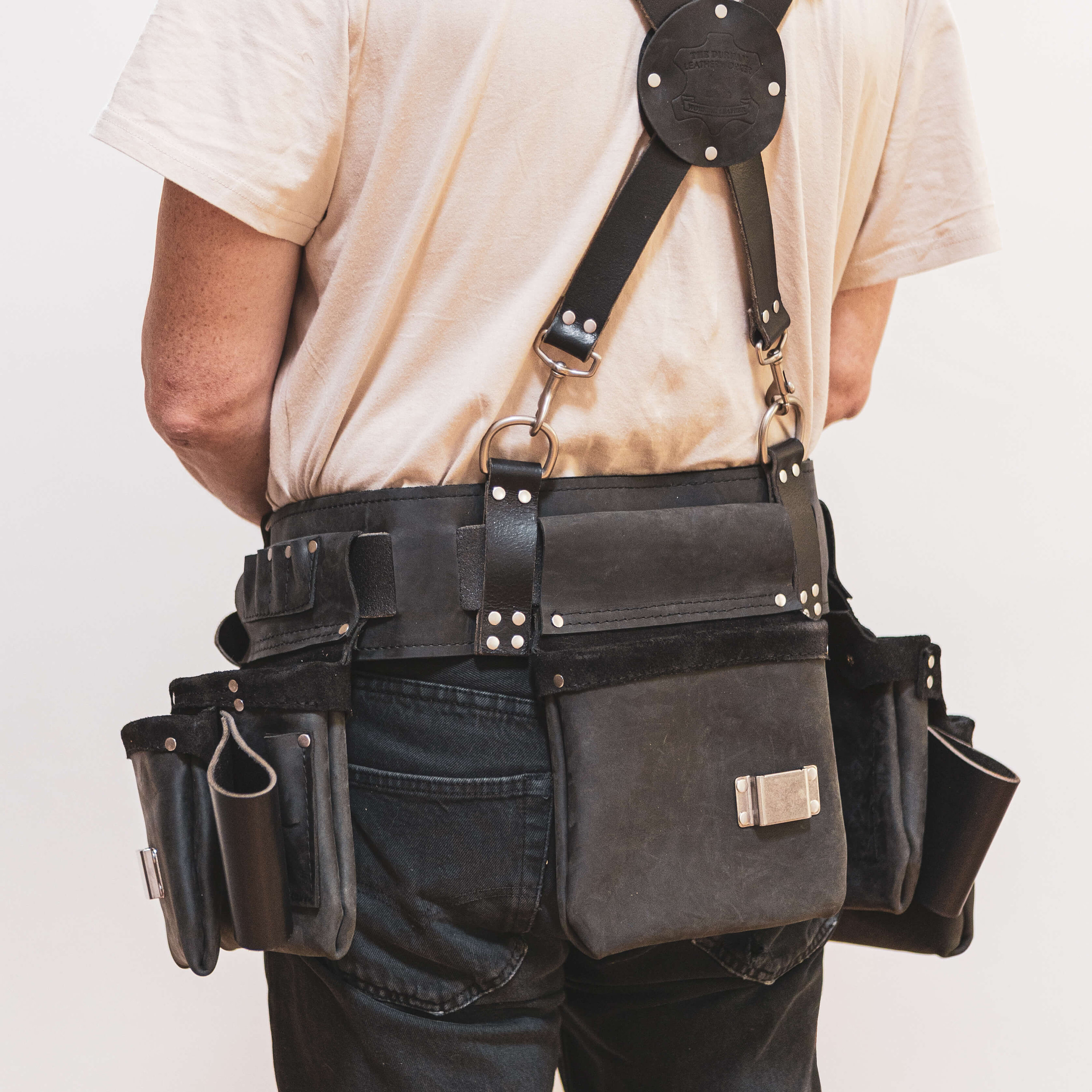 Professional Carpenter Leather Tool Belt, Tool Belt With Suspenders, Tool Belt Pouch, Handmade ...