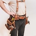 Professional Carpenter Leather Tool Belt, Tool Belt With Suspenders, Tool Belt Pouch, Handmade ...