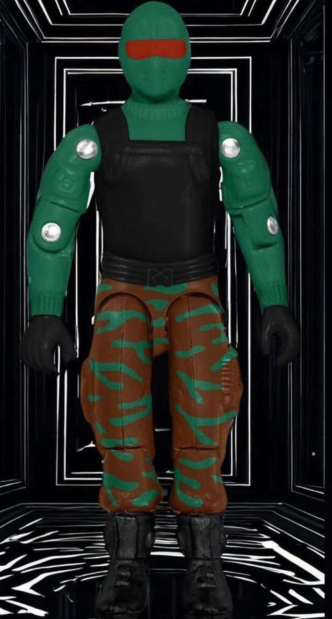 GI Joe Black Major Vintage Style Snake Eyes Storm Shadow Beachhead ...