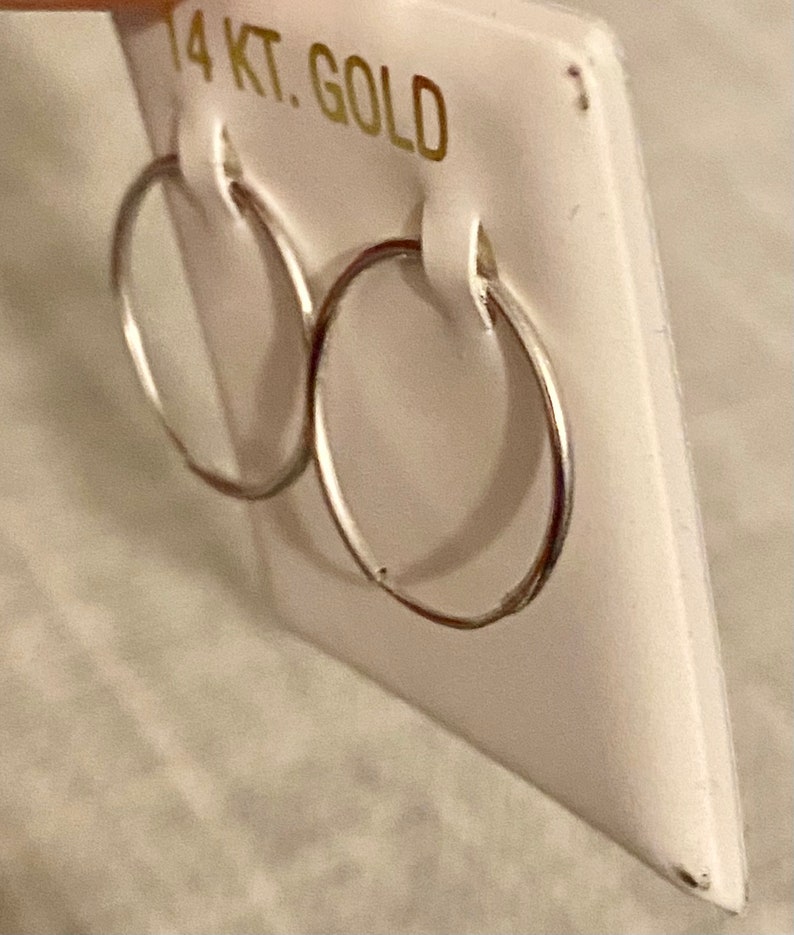 14K Solid Gold Thin Hoop Earringswire Hoop Earringswhite and - Etsy