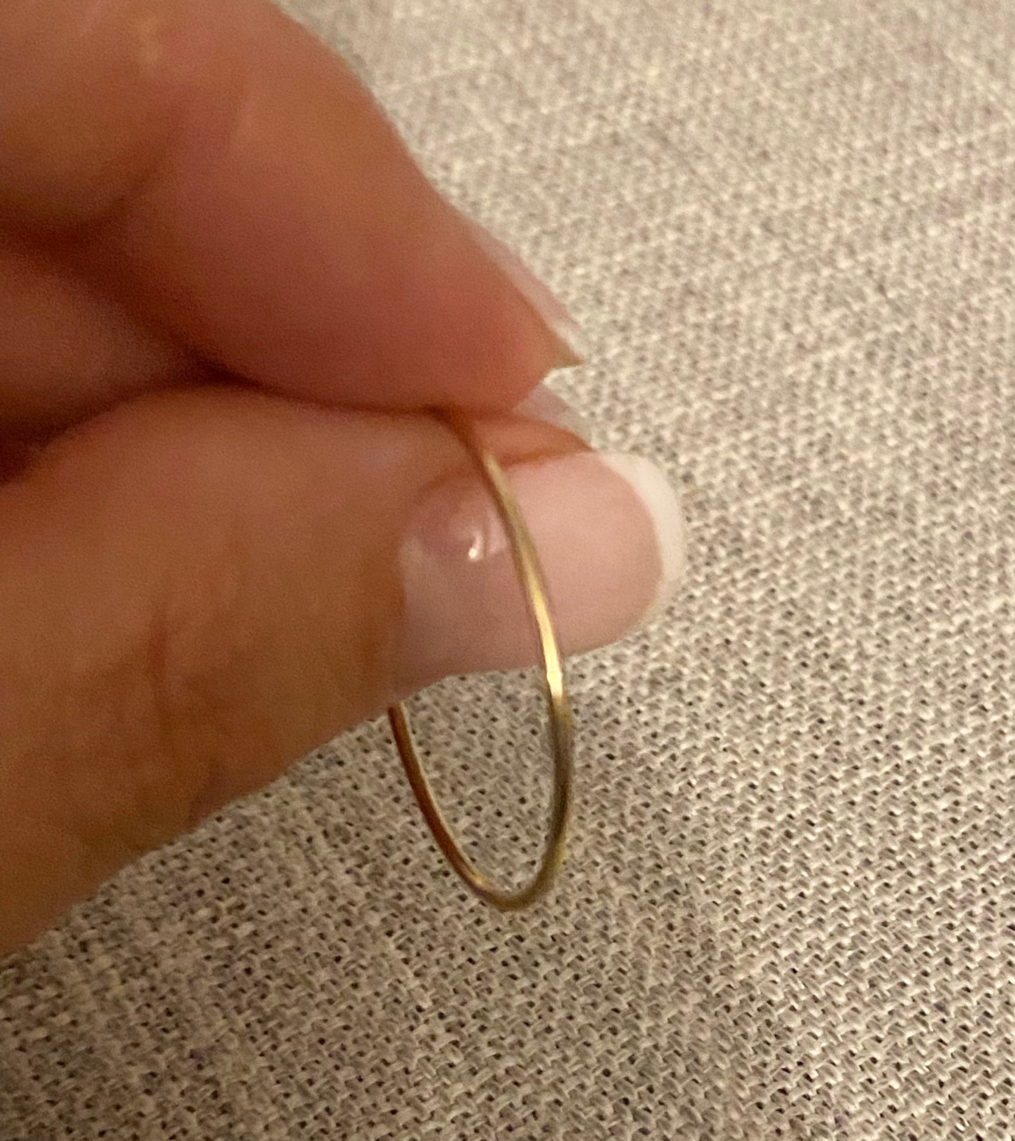 14K Solid Gold Thin Hoop Earringswire Hoop Earringswhite and - Etsy