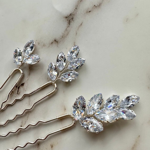 Swarovski Crystal Hair Pins for Bride Rhinestone Hair Accessories for Wedding. Crystal Bridal Hair Pins. Bridesmaid Hair Pins With Crystals Etsy UK
