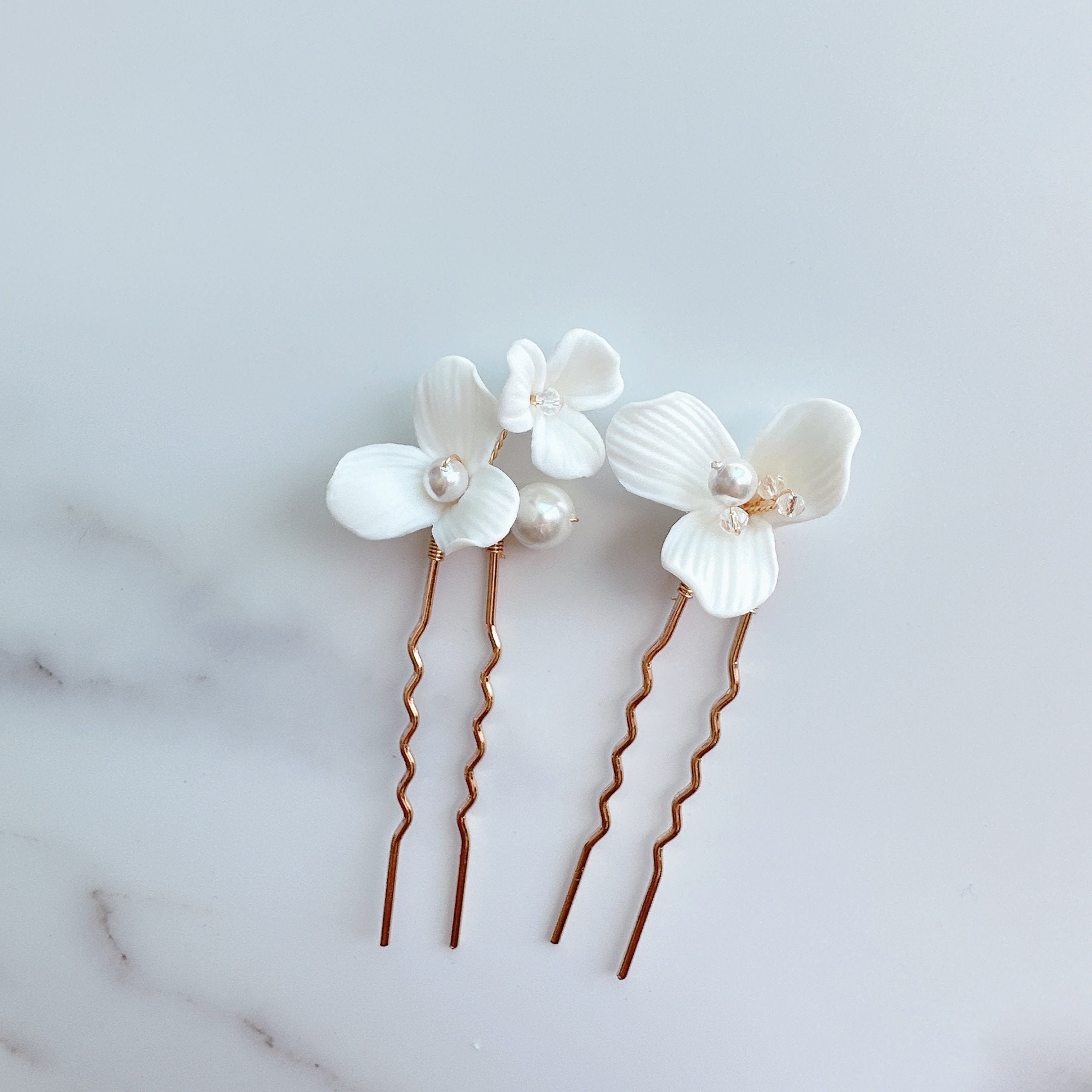 Pearl Hair Pins for Bride, Gold Pearl Hair Pins for Bridesmaid, Wedding ...