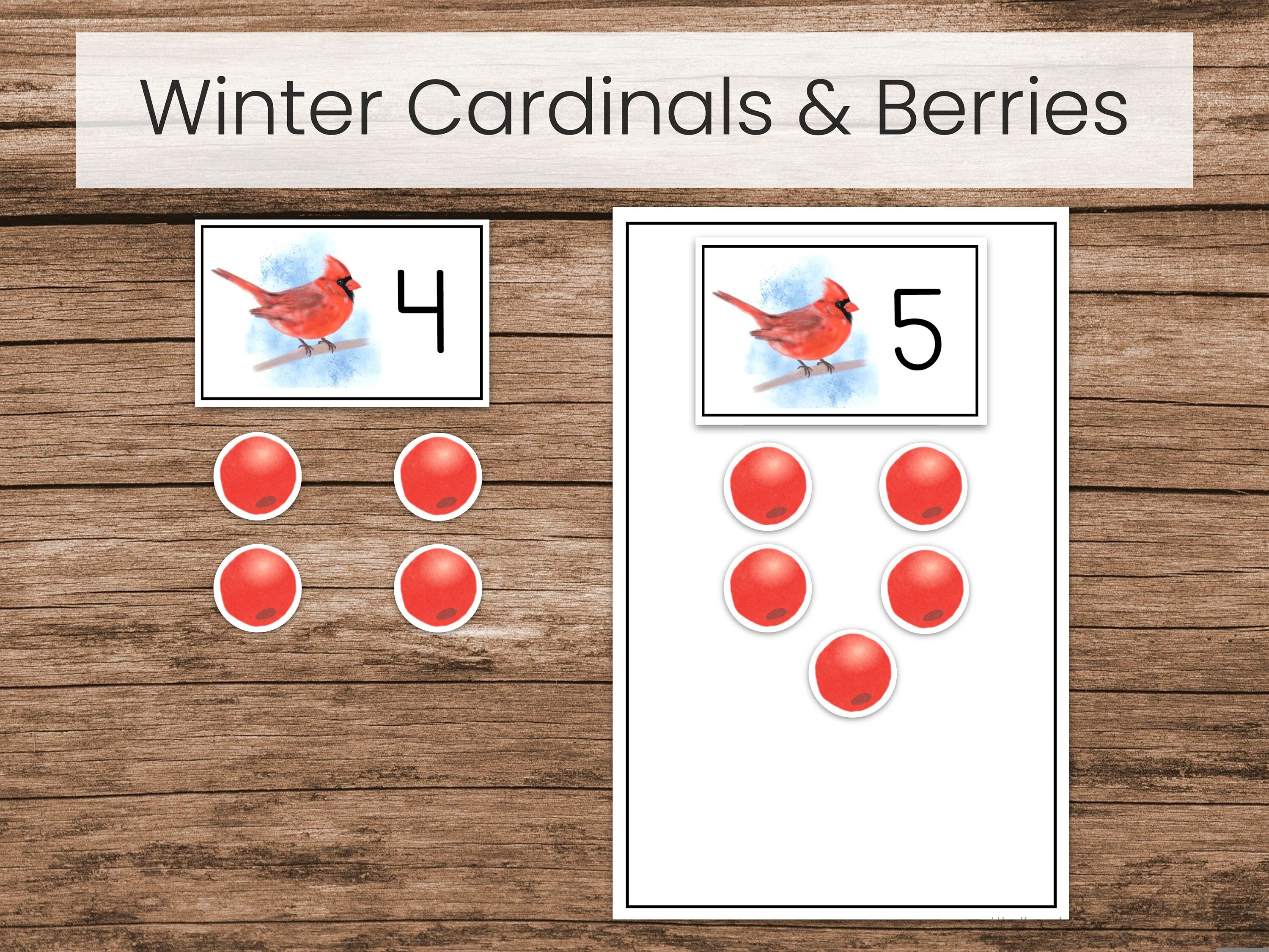 Montessori Numbers and Counters Activity - Four Seasons Bundle - Etsy