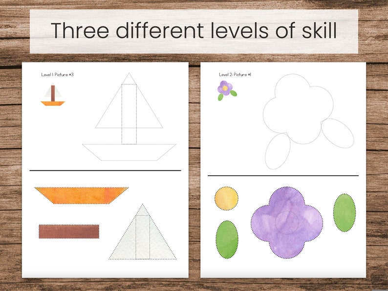 Scissors Skills Cut and Paste Activity: Watercolor Shapes Pictures - Etsy