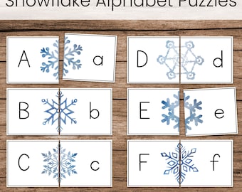 Insect Alphabet Uppercase Lowercase Matching Puzzle Cards, Preschool ...