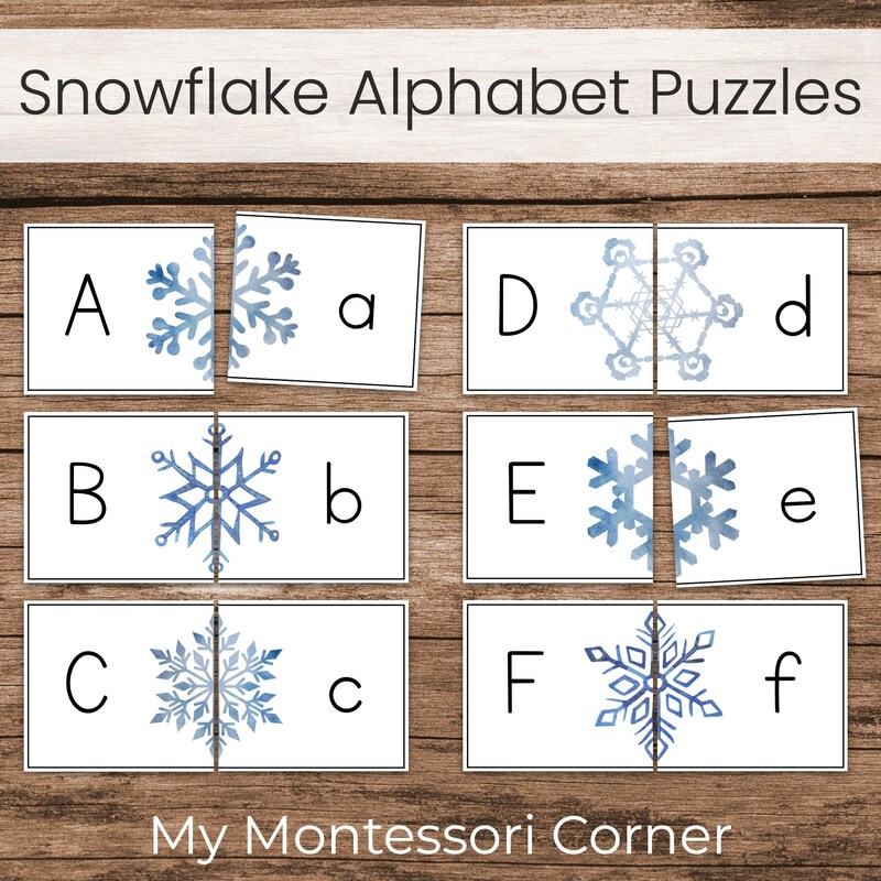 Winter Alphabet Matching - Etsy