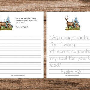 Nature Bible Verses Copywork (printable Tracing and Handwriting Pages ...