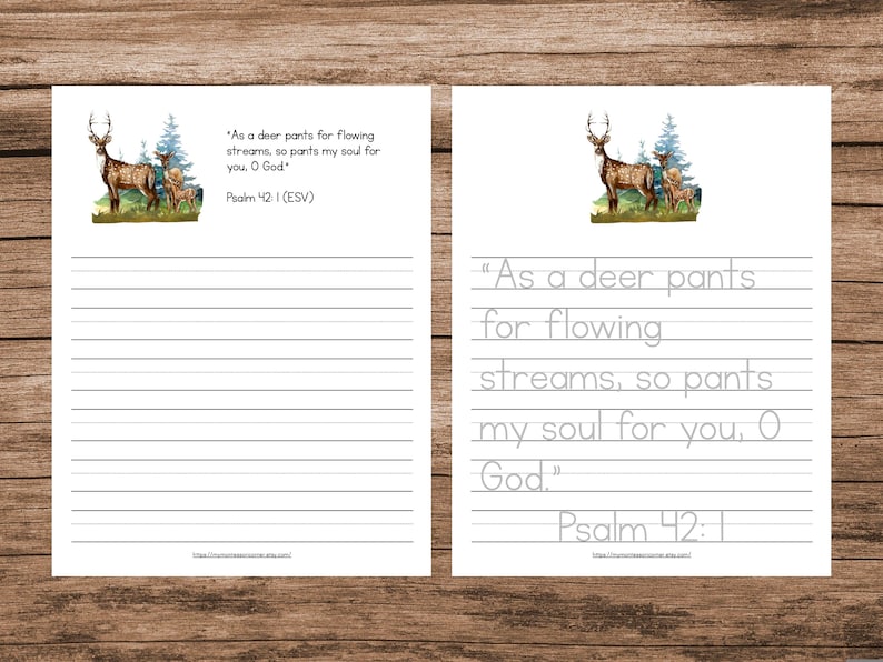 Nature Bible Verses Copywork (printable Tracing and Handwriting Pages ...