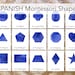 SPANISH Geometric Shapes 3 Part Cards, Watercolor: Montessori ...