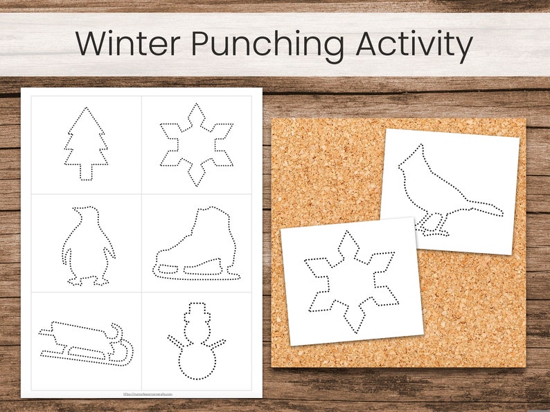 Dotted Punching Shapes Mega Bundle (montessori Fine Motor Printables ...