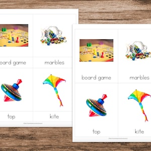 Toys Montessori 3-part Cards: Homeschool Preschool Printable - Etsy