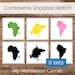Montessori Continents Shadow Matching Activity - Etsy