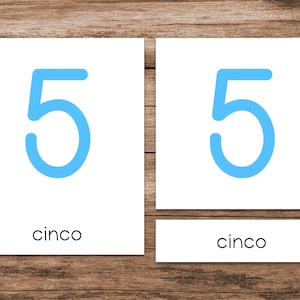 Spanish Number 3-part Cards (printable Montessori Materials) - Etsy