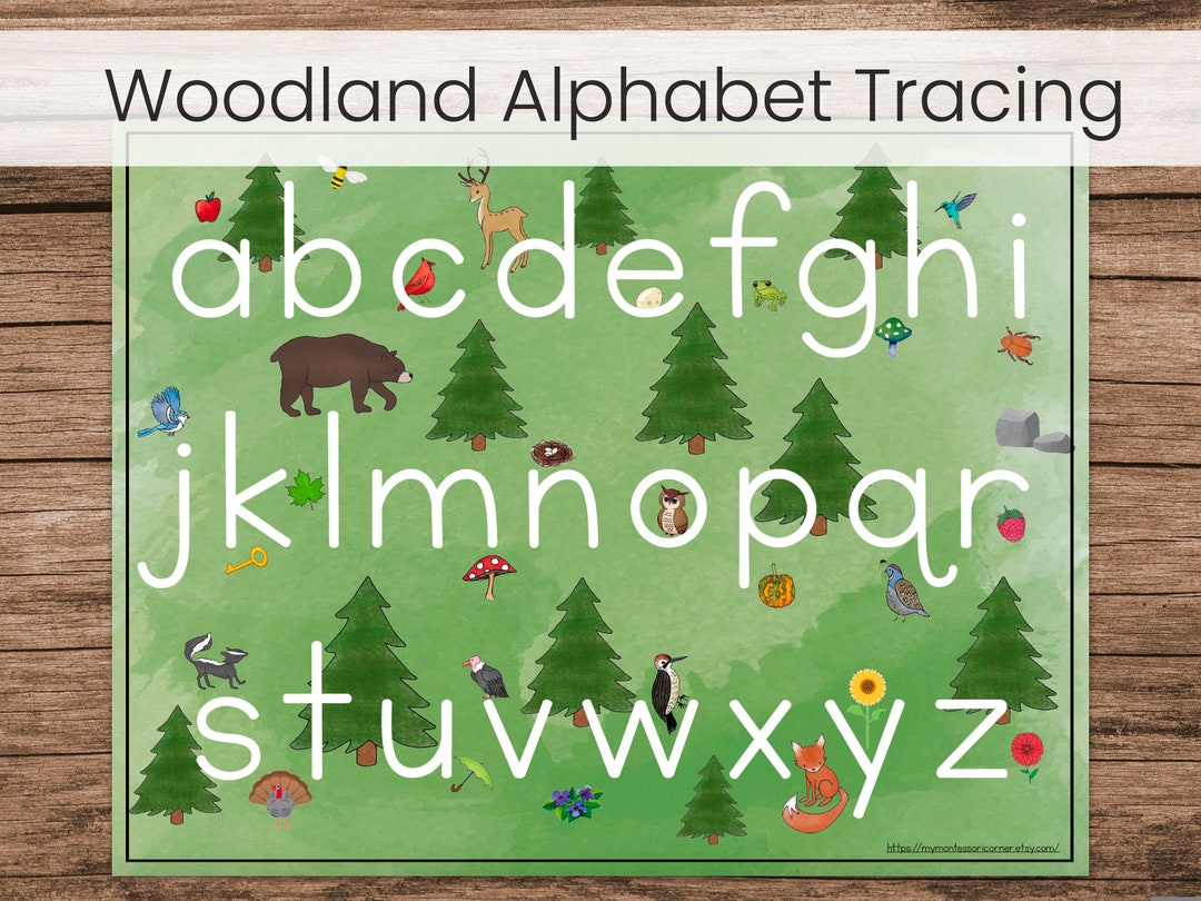 Woodland Alphabet Tracing Mat, Lowercase - Etsy