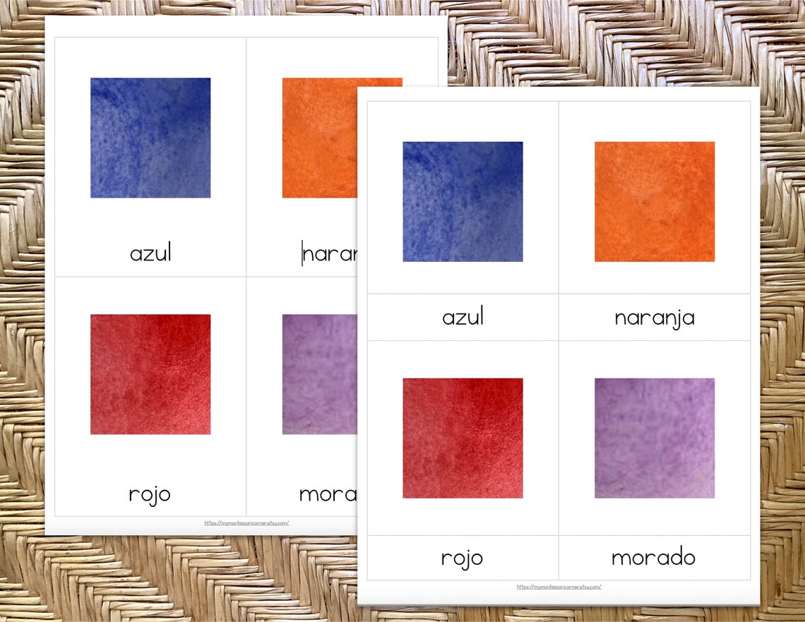 SPANISH 3-part Cards Basics Bundle: Shapes, Colors, Numbers, Nature ...