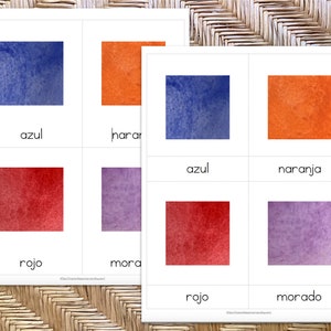 SPANISH 3-part Cards Basics Bundle: Shapes, Colors, Numbers, Nature ...