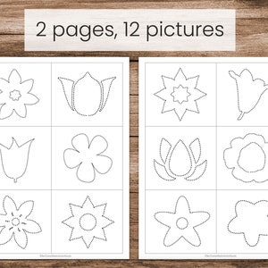 Spring Flowers Punching or Tracing Activity (montessori Fine Motor ...