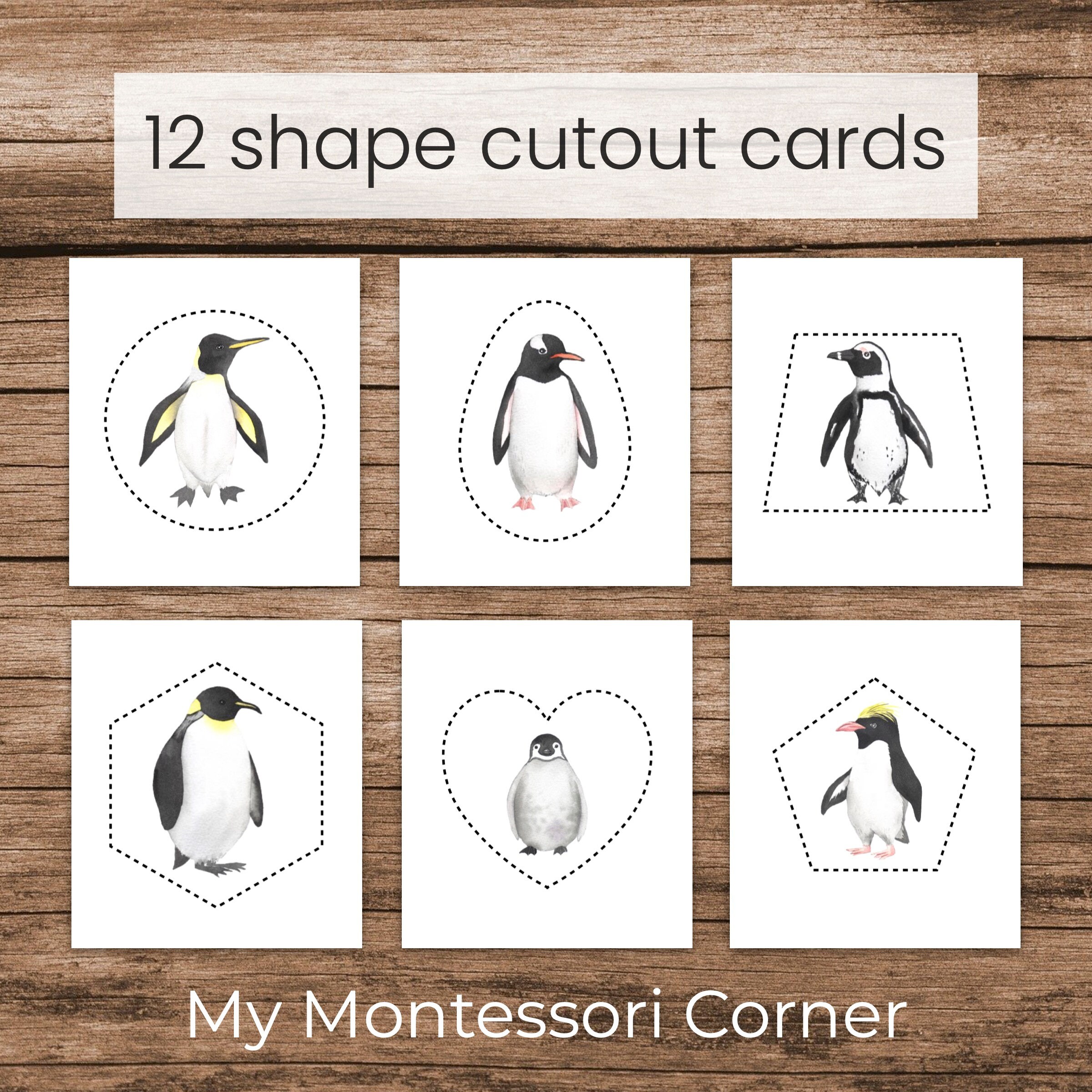 Penguin Scissor Strips and Cutting Practice (montessori Fine Motor ...