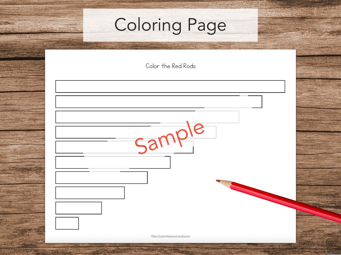 Montessori Red Rods Printable Activities - Etsy
