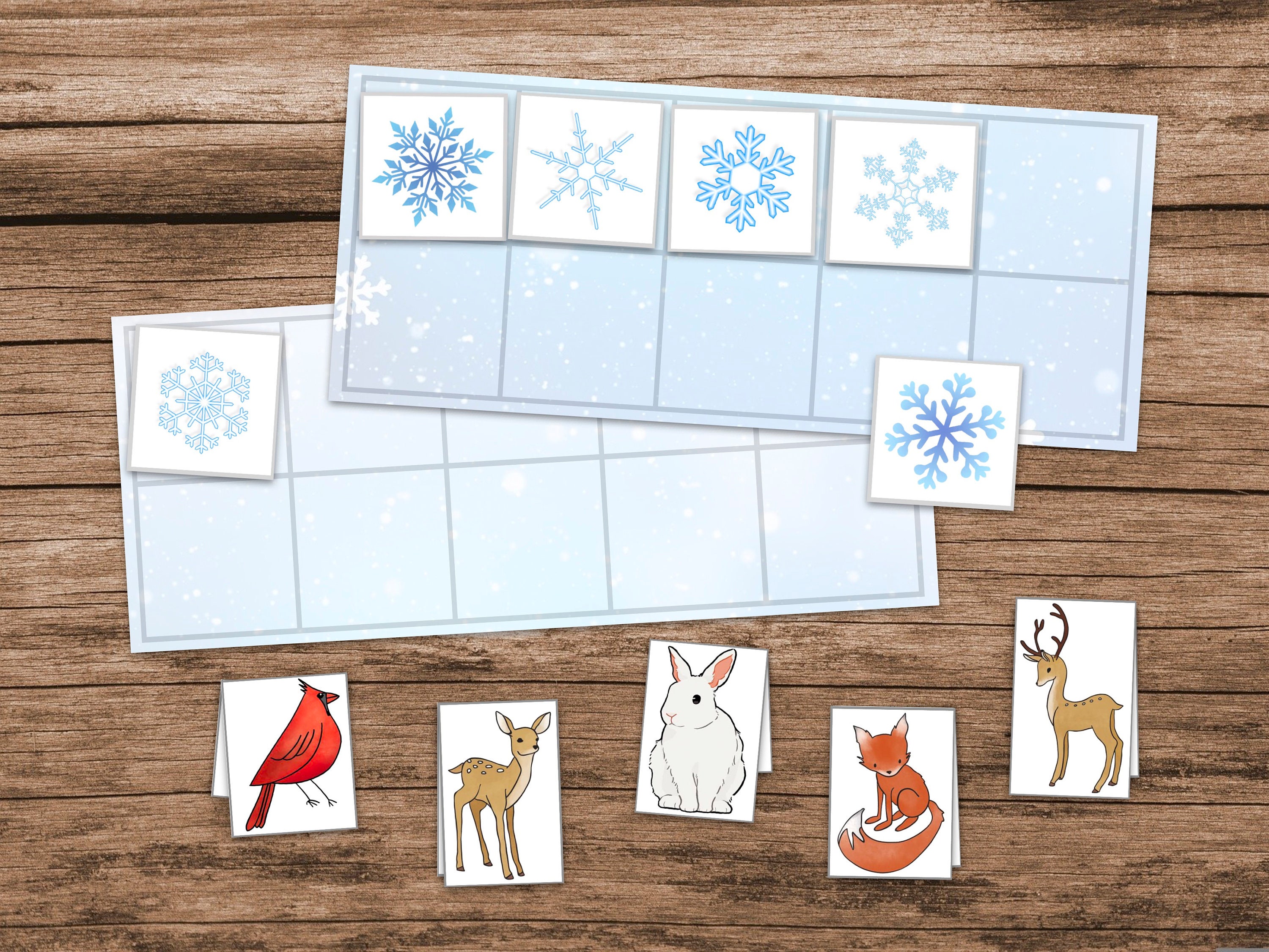 Montessori Math Printable Hundred Board Game: Winter Snowflake Theme - Etsy