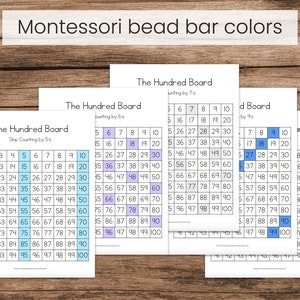 Hundred Chart Skip Counting Pack (montessori Math Printable) - Etsy