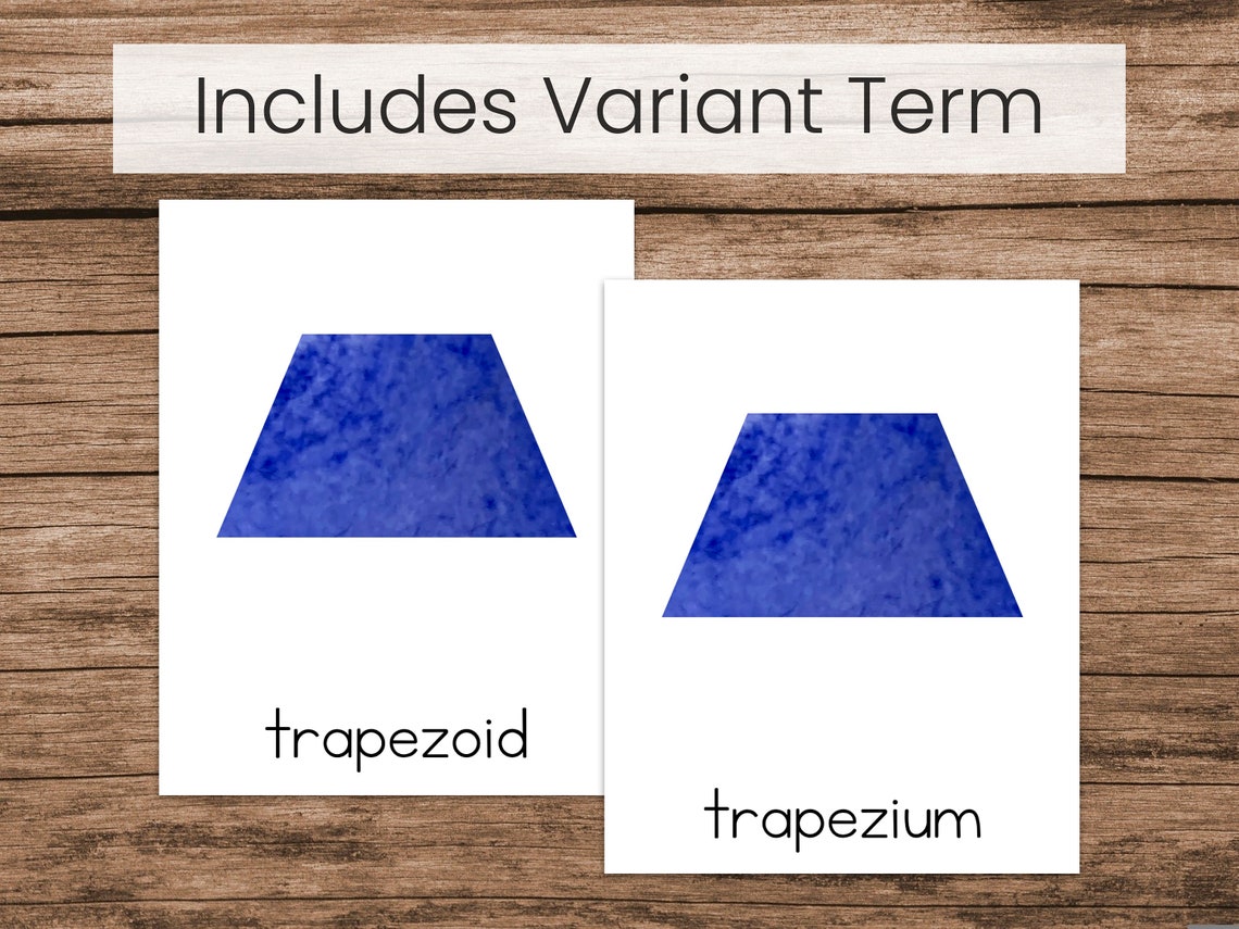 Montessori Geometric Shapes 3-part Cards and Control Chart: - Etsy