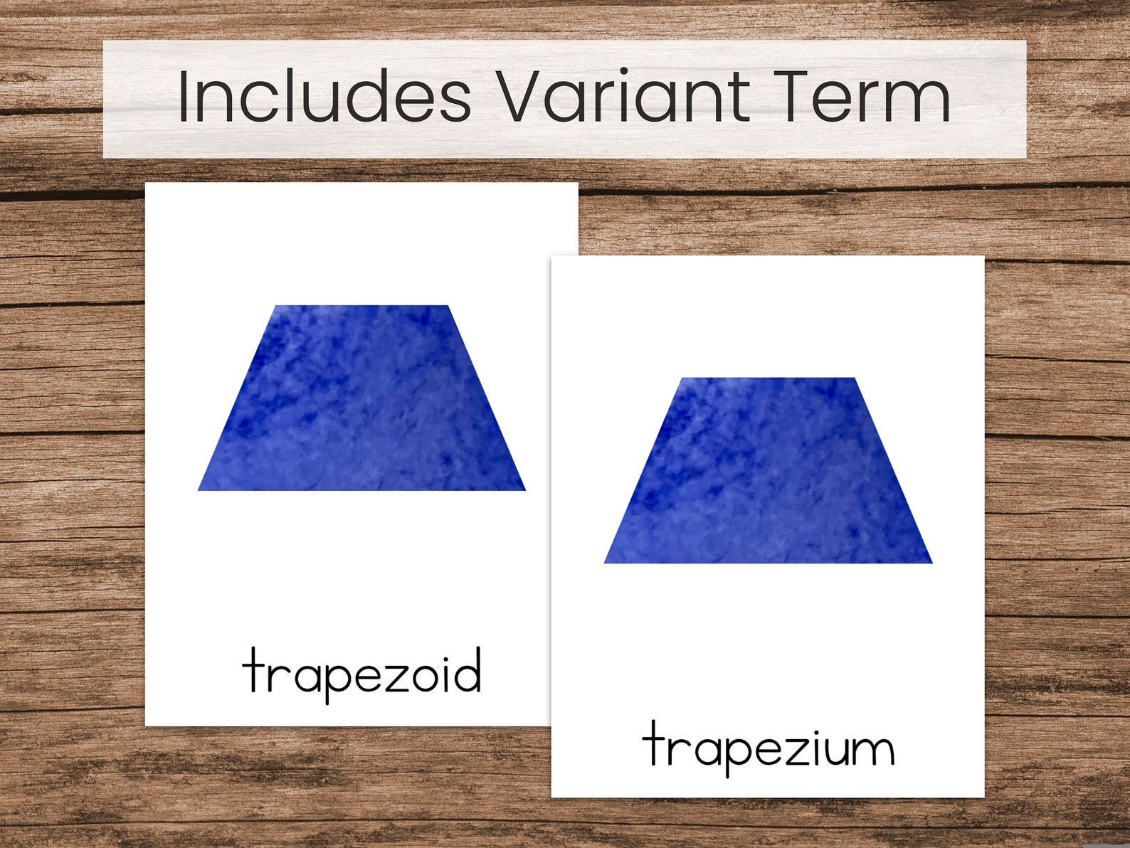 Montessori Geometric Shapes 3-part Cards and Control Chart: Homeschool ...