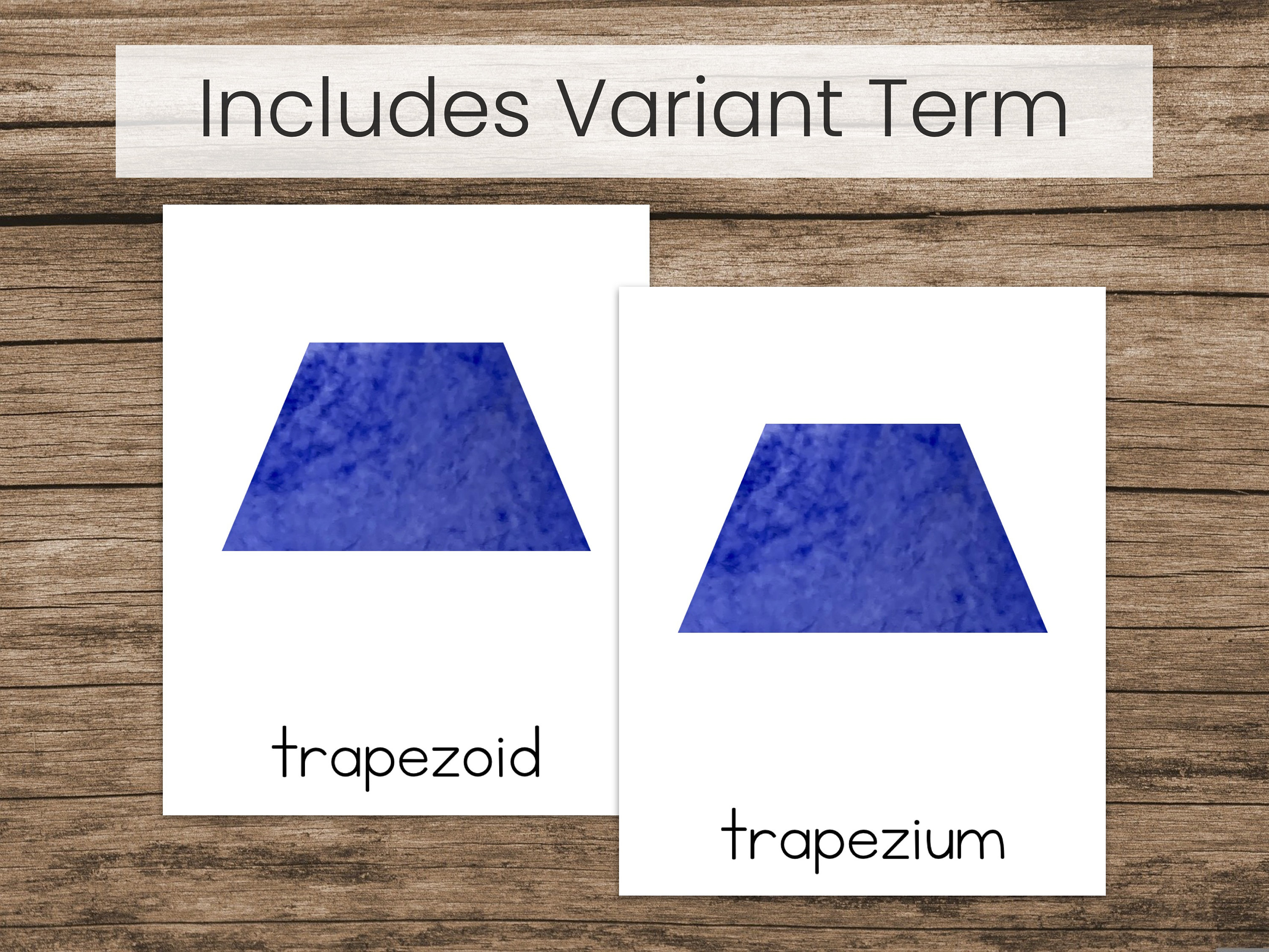 Montessori Geometric Shapes 3-part Cards and Control Chart: - Etsy