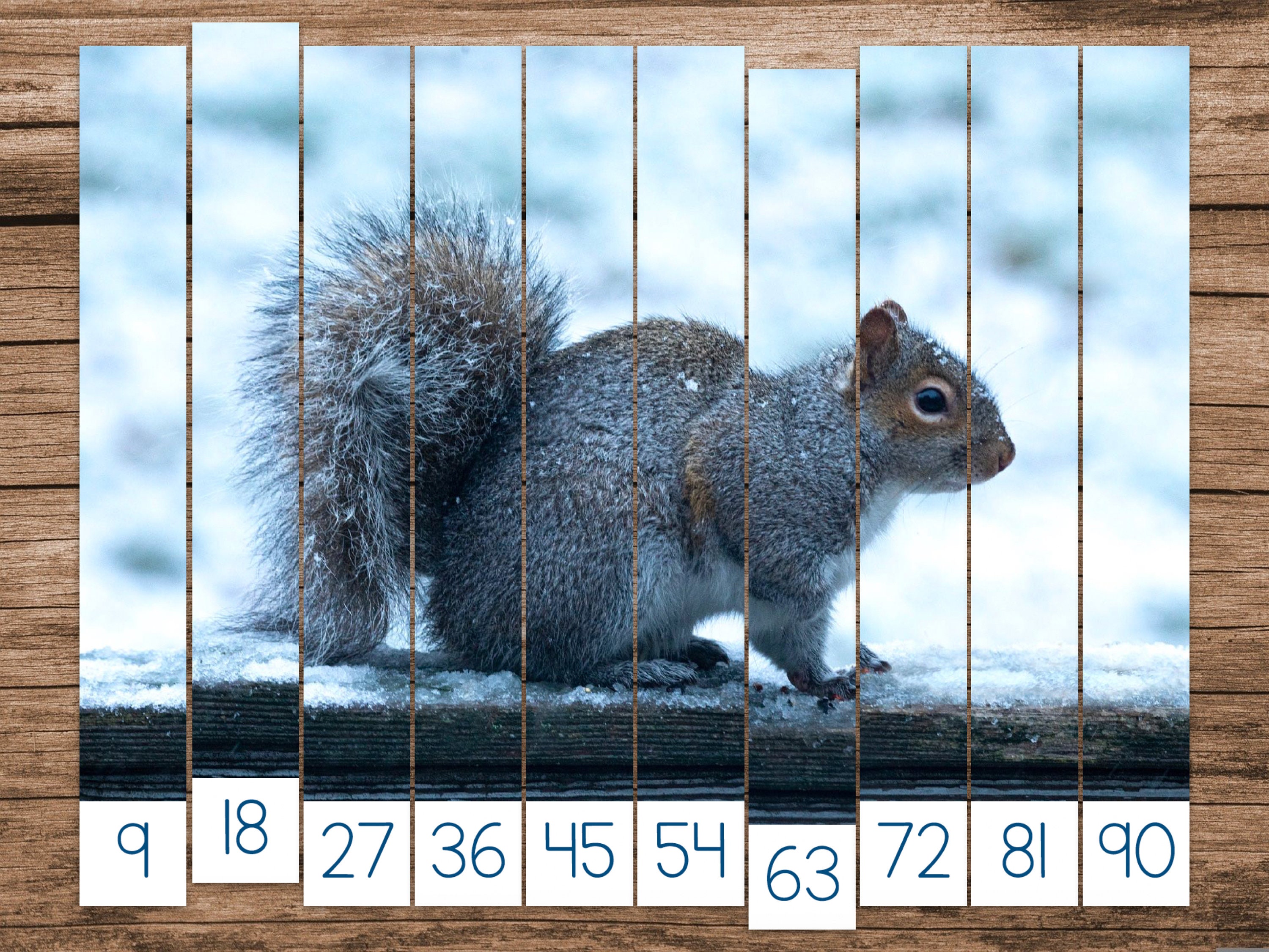 Winter Forest Skip Counting Puzzles (montessori Math Printable) - Etsy
