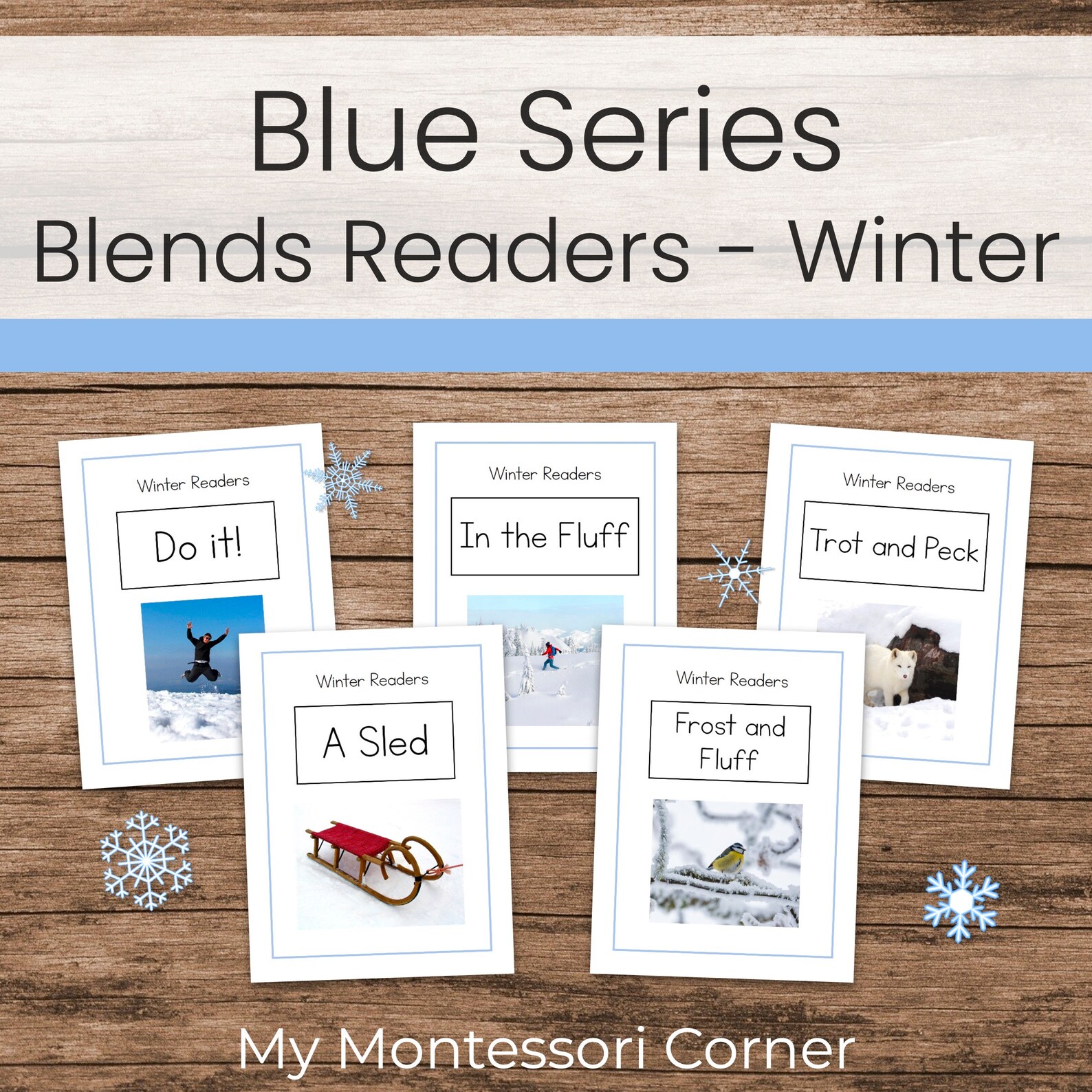 Winter Blue Series Readers (montessori Decodable Books) - Etsy