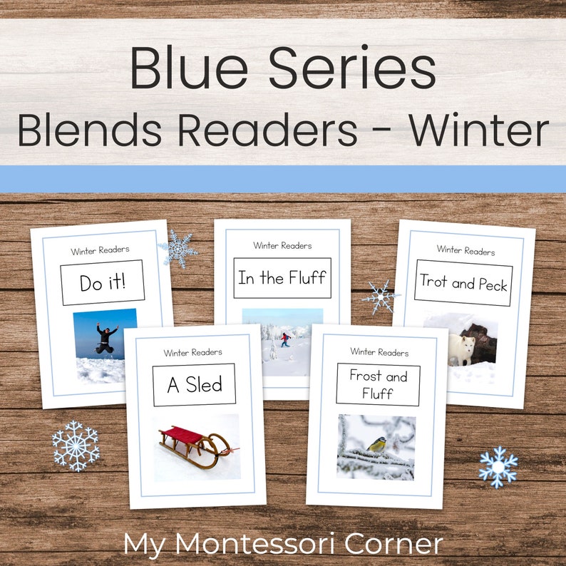 Winter Blue Series Readers montessori Decodable Books - Etsy