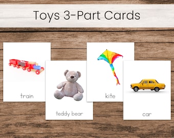Montessori Number 3-part Cards printable Preschool Materials - Etsy