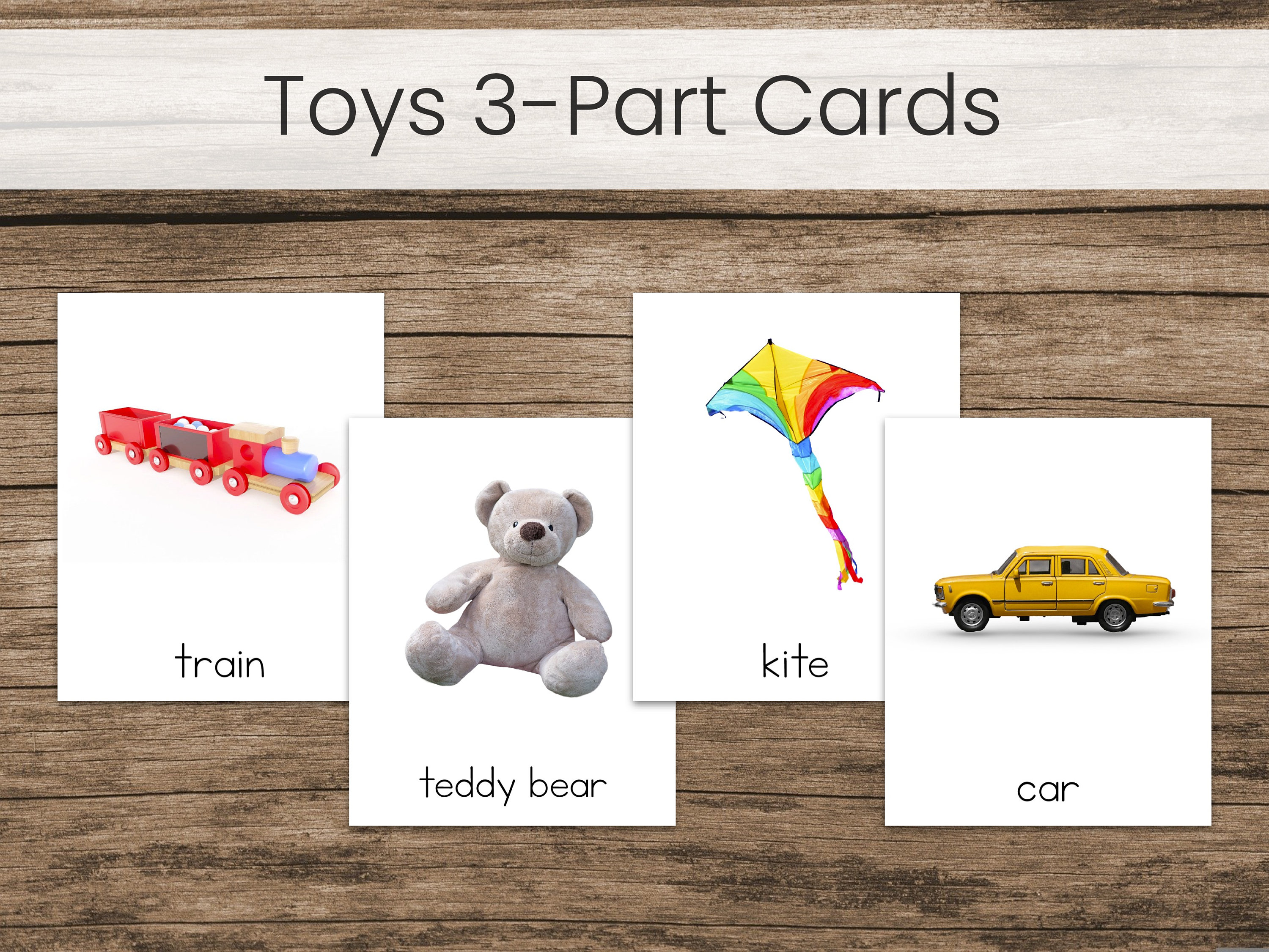 Toys Montessori 3-part Cards: Homeschool Preschool Printable - Etsy
