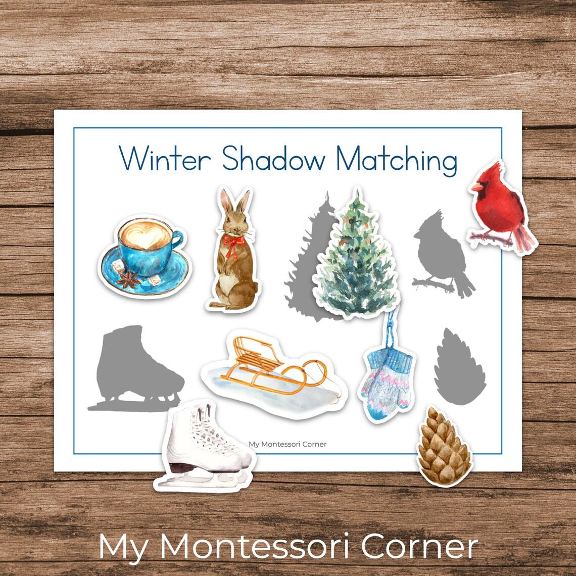 Winter Matching and Sorting Activities (montessori Preschool Binder ...