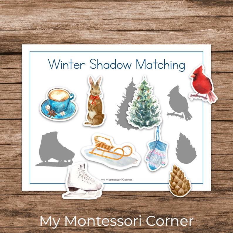 Winter Matching and Sorting Activities (montessori Preschool Binder ...