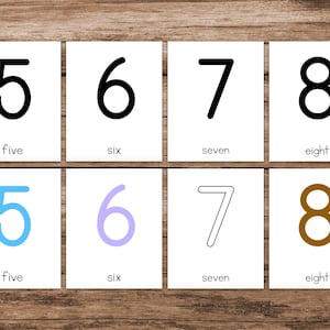 Montessori Number 3-part Cards (printable Preschool Materials) - Etsy