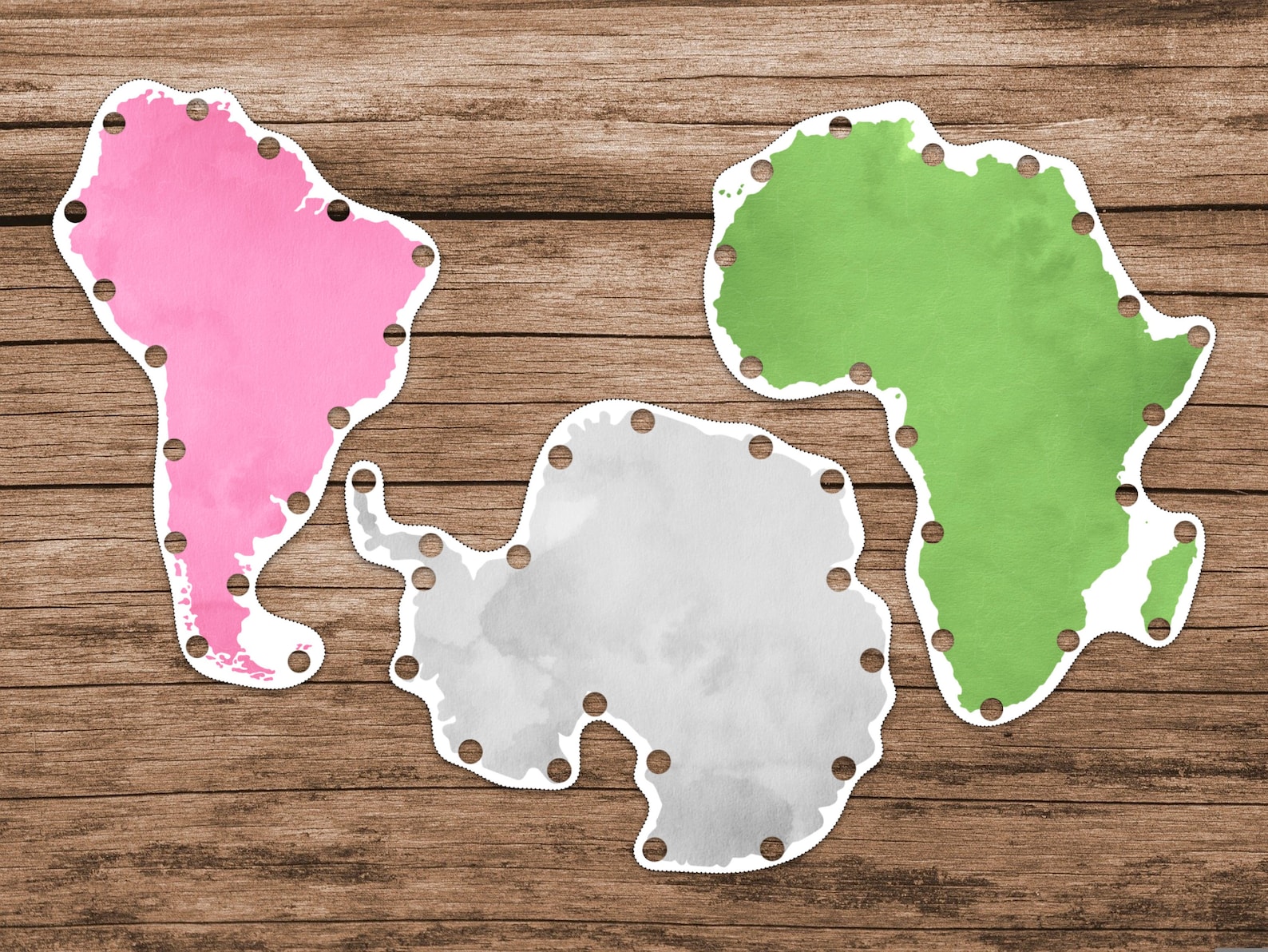 Montessori Continents Lacing Cards (preschool Fine Motor Printable) - Etsy