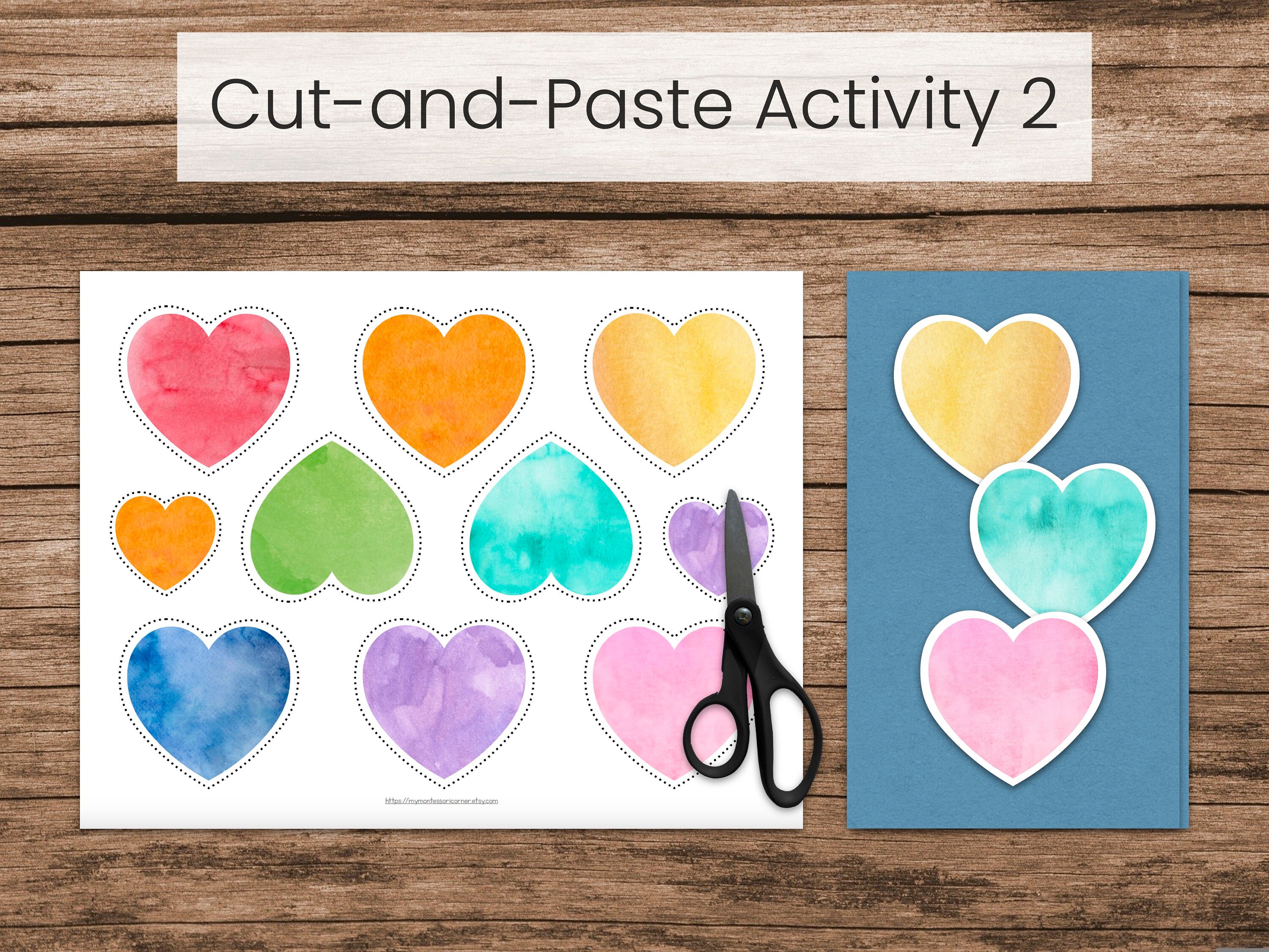 Hearts Fine Motor Activities montessori Preschool Printables - Etsy