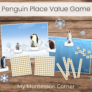 Winter Penguin Math Game: Place Value and Decimal System Practice - Etsy