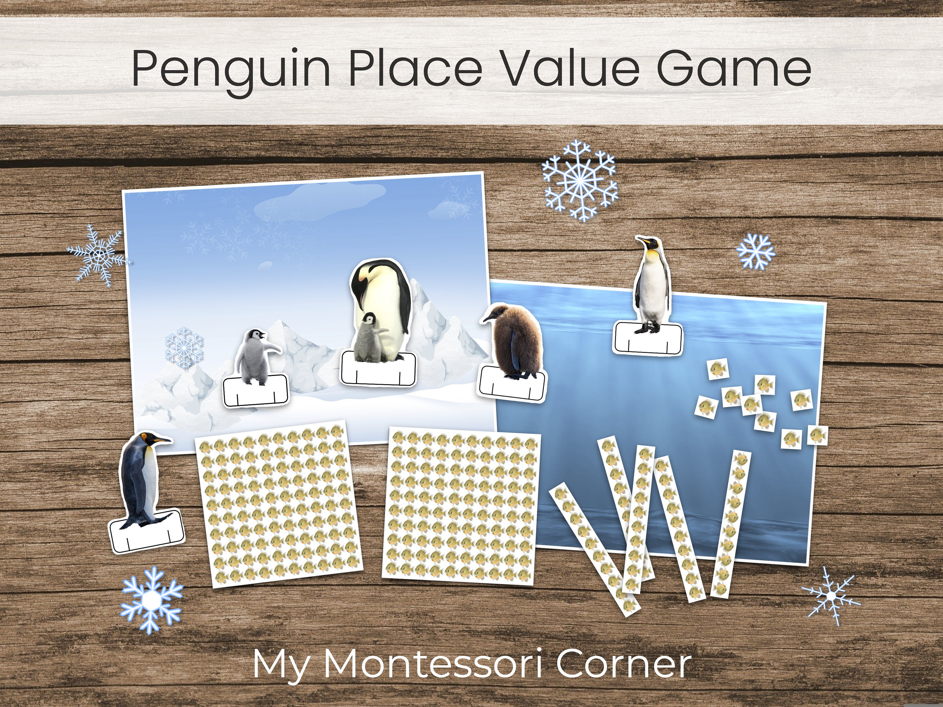 Winter Penguin Math Game: Place Value and Decimal System Practice - Etsy