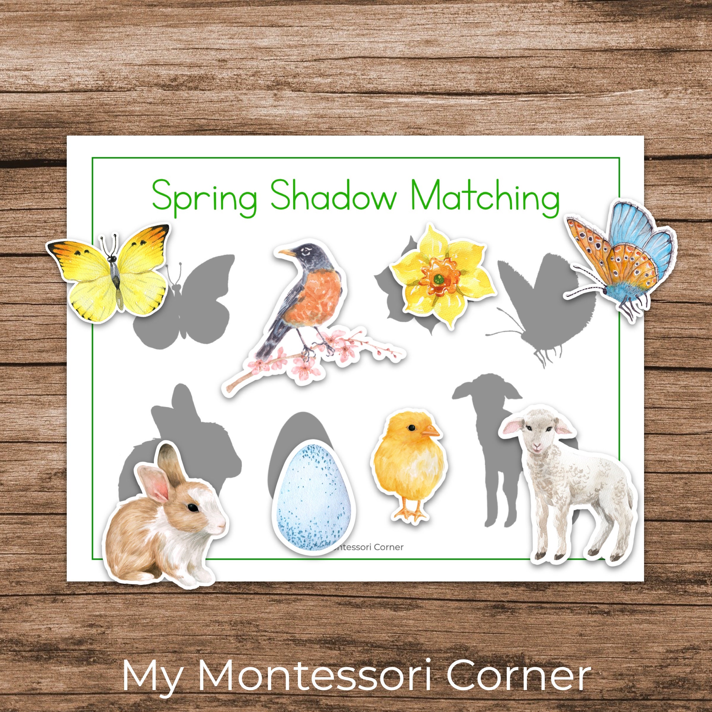 Spring Busy Binder, Preschool Matching Activities Printable - Updated ...