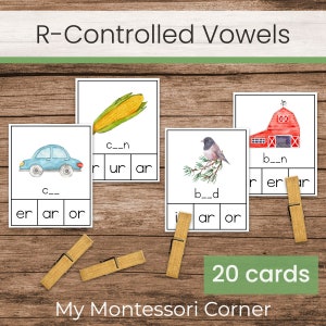 Montessori Phonics Clip Cards Bundle (pink, Blue and Green Series ...