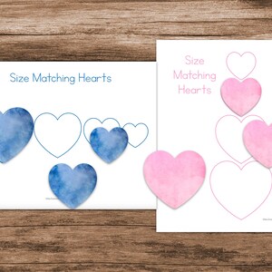 Preschool Hearts Busy Binder Matching Activities - Etsy