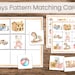 Toys Pattern Matching Cards preschool Printable Learning - Etsy