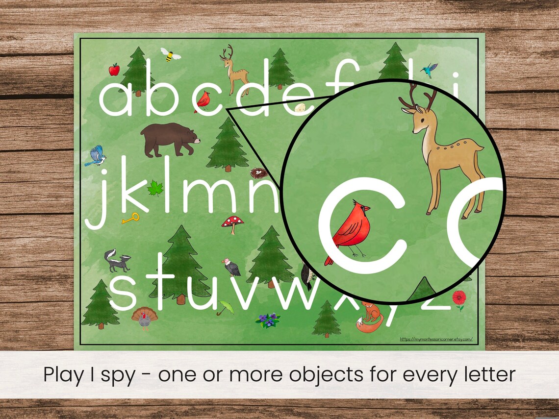 Woodland Alphabet Tracing Mat, Lowercase - Etsy