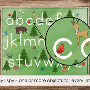 Woodland Alphabet Tracing Mat, Lowercase - Etsy