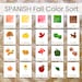 SPANISH Fall Colors Activity (montessori Sorting Cards) - Etsy