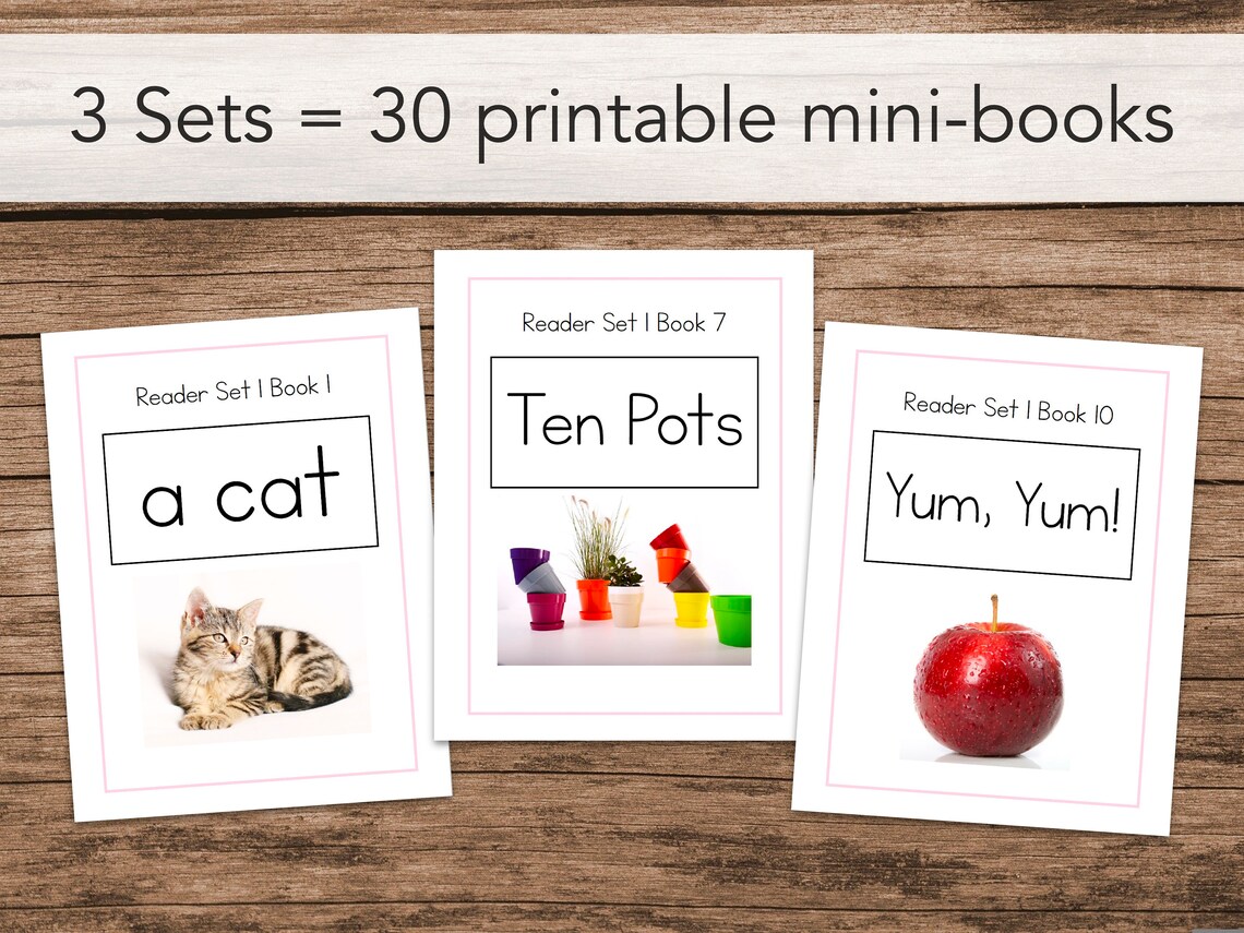 Montessori Pink Series Readers Bundle CVC Decodable Books - Etsy