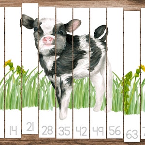 Spring Skip Counting Puzzles (printable Watercolor Math Activity) - Etsy
